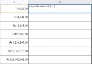 SpellNumber Indian Rupees Function - Google Sheets - MSOfficeGeek
