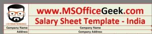 Ready-To-Use Employee Salary Sheet Excel Template - India - MSOfficeGeek