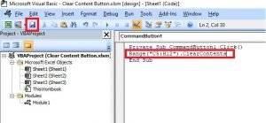How To Add Clear Content Button in Excel? - MSOfficeGeek