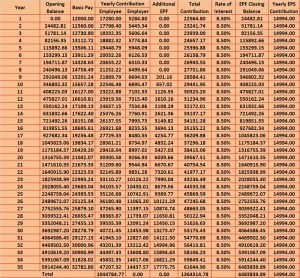 Employee Provident Fund Calculator Excel Template - MSOfficeGeek