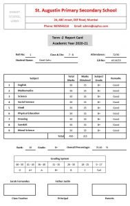 School Report Card And Mark Sheet Excel Template - MSOfficeGeek