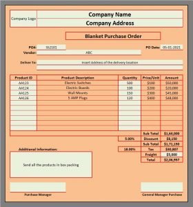 Ready-To-Use Purchase Order Template - MSOfficeGeek