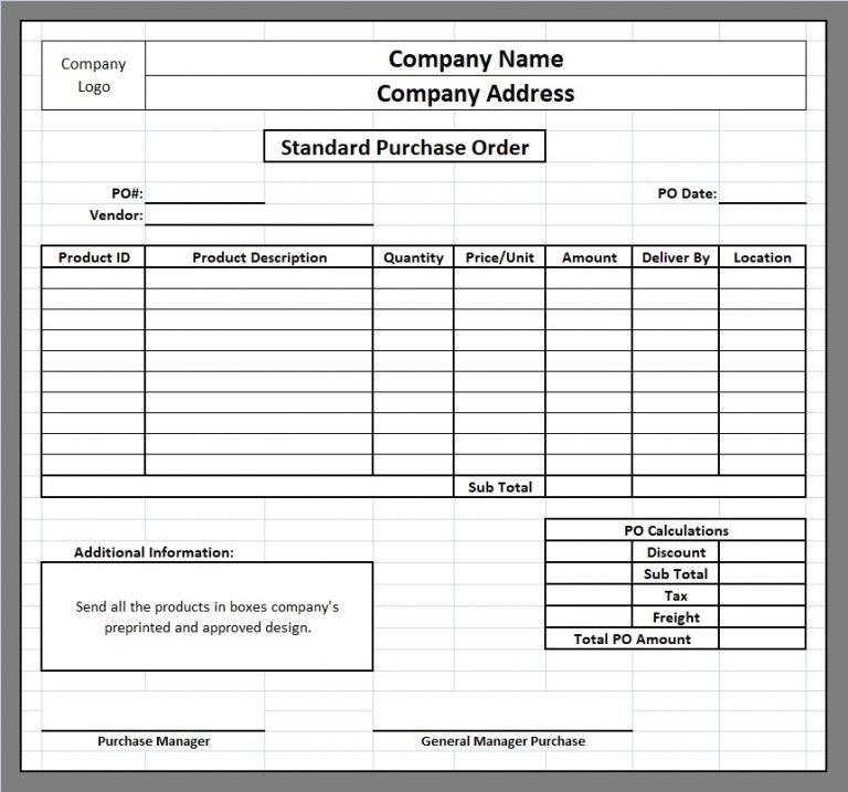 Ready-To-Use Purchase Order Template - MSOfficeGeek