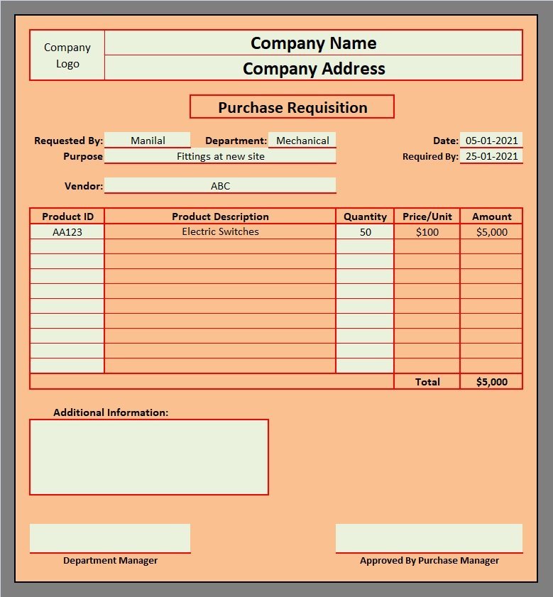 Ready-To-Use Purchase Order Template - MSOfficeGeek