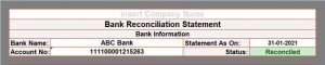 Ready-To-Use Bank Reconciliation Statement Template - MSOfficeGeek