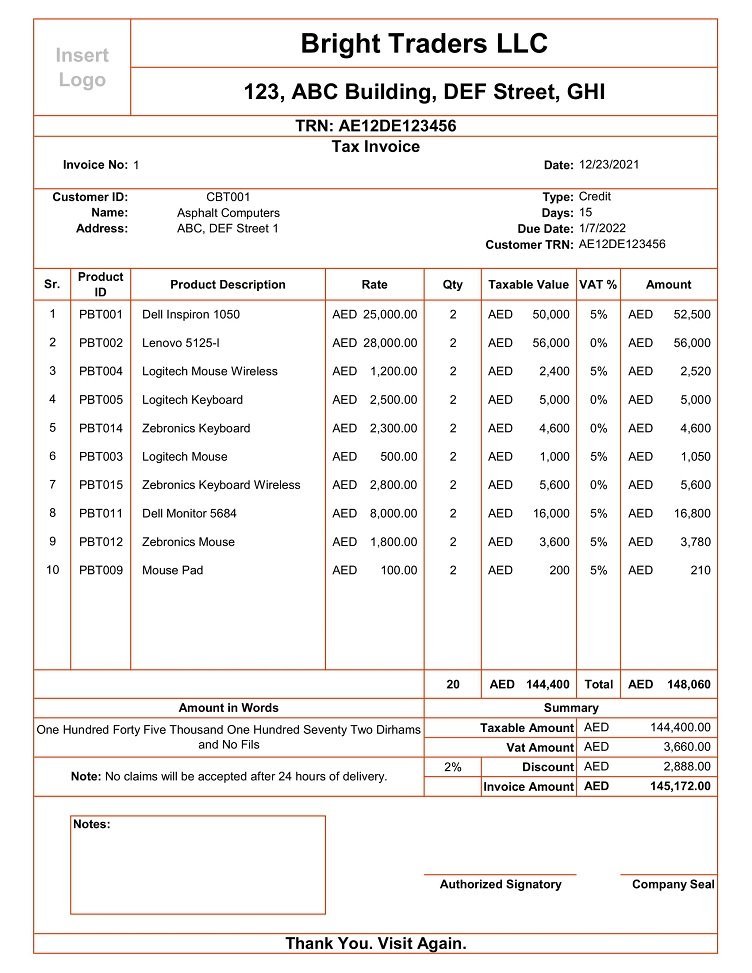 Vat Invoice Template In Mauritius Vat Invoice Template In Mauritius