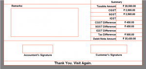Ready-To-Use GST Debit Note Format for Under Billing - MSOfficeGeek