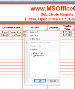 Ready-To-Use GST Debit Note Format for Under Billing - MSOfficeGeek