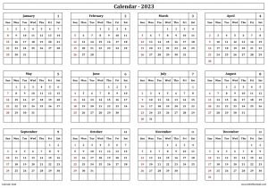 Ready-To-Use Printable Calendar 2023 - MSOfficeGeek