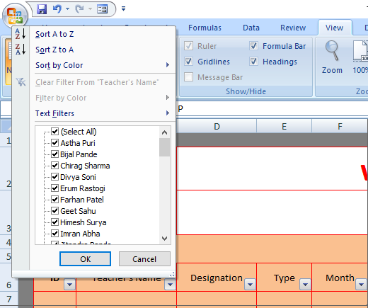 Fully Automated Teacher's Attendance Register Excel Template - MSOfficeGeek